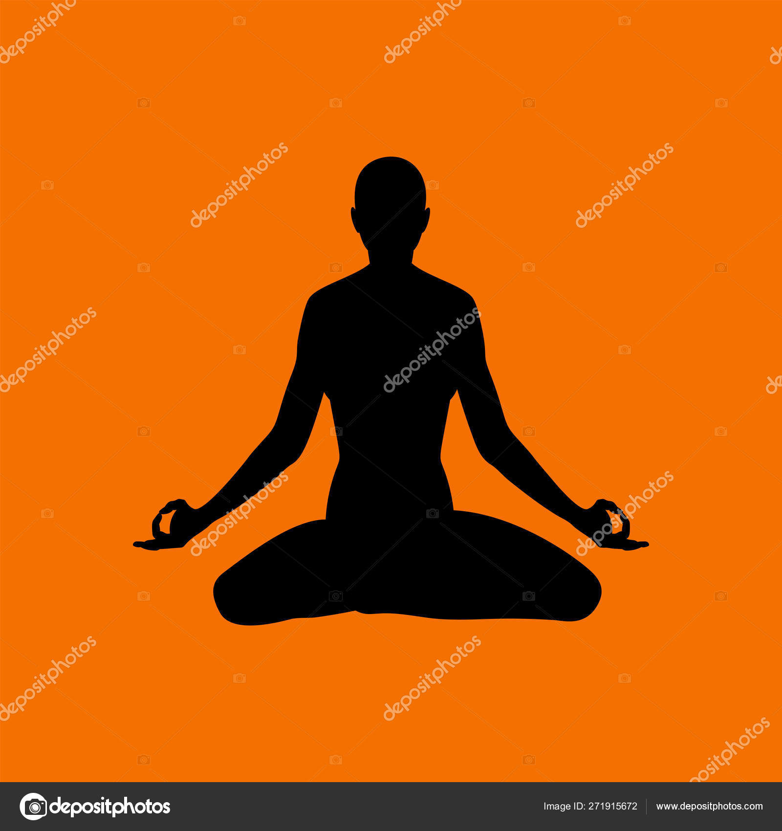 Lotus Pose Icon Stock Vector by ©angelp 271915672