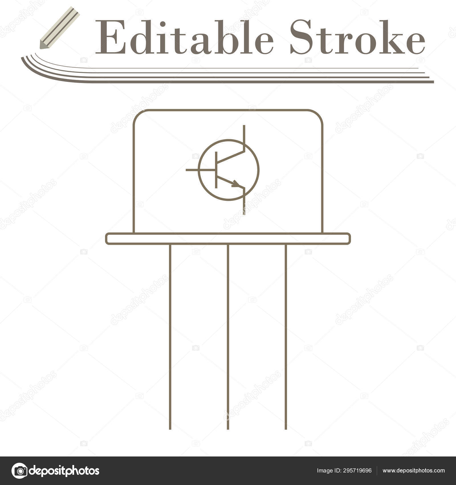 Transistor Icon Stock Vector by ©angelp 295719696