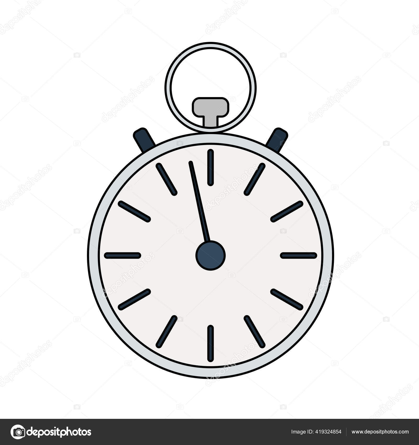 Icono Cronómetro Esquema Editable Con Diseño Relleno Color Ilustración ...