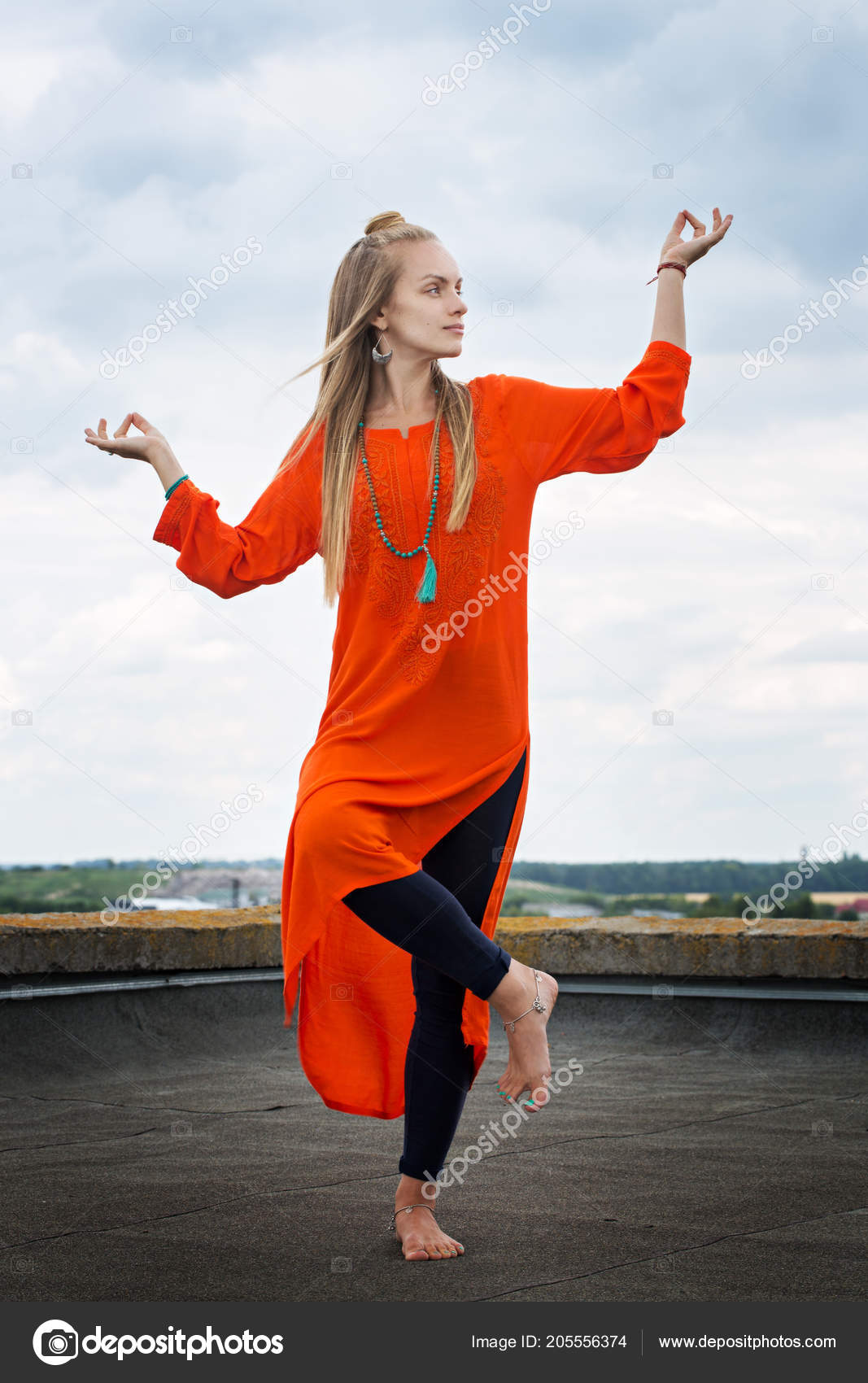 Beautiful dancing woman — Stock Photo © mallivan #205556374