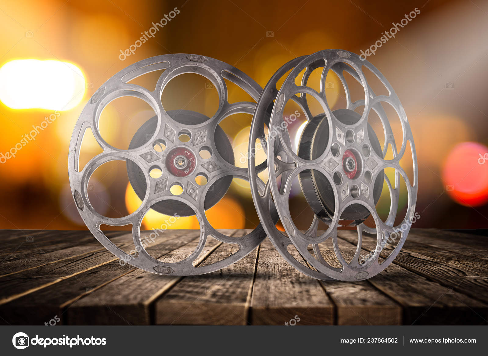 Retro film production accessories still life. Concept of film-making ...