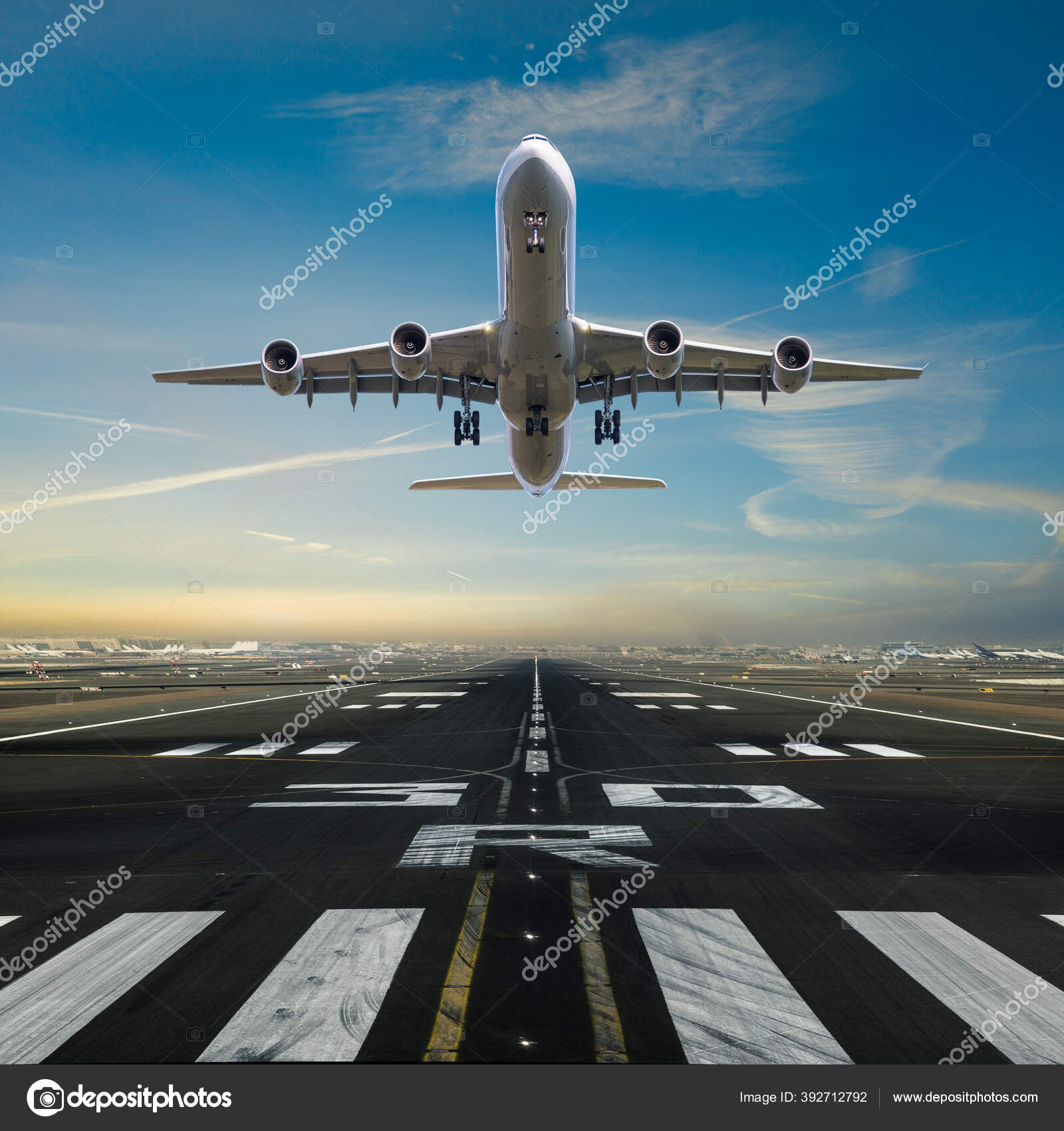 Plane Taking Off From Runway