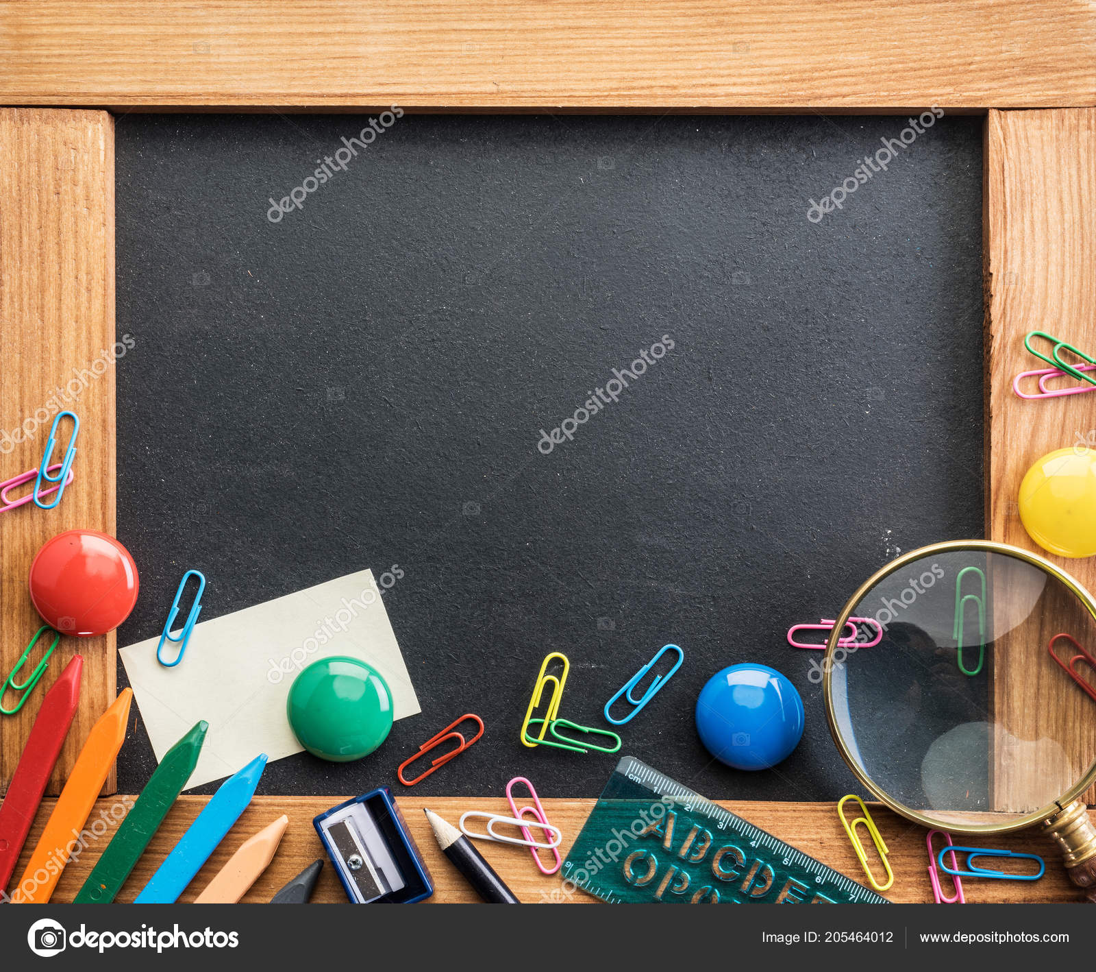 Blackboard Different School Things Close — Stock Photo © Valentyn ...