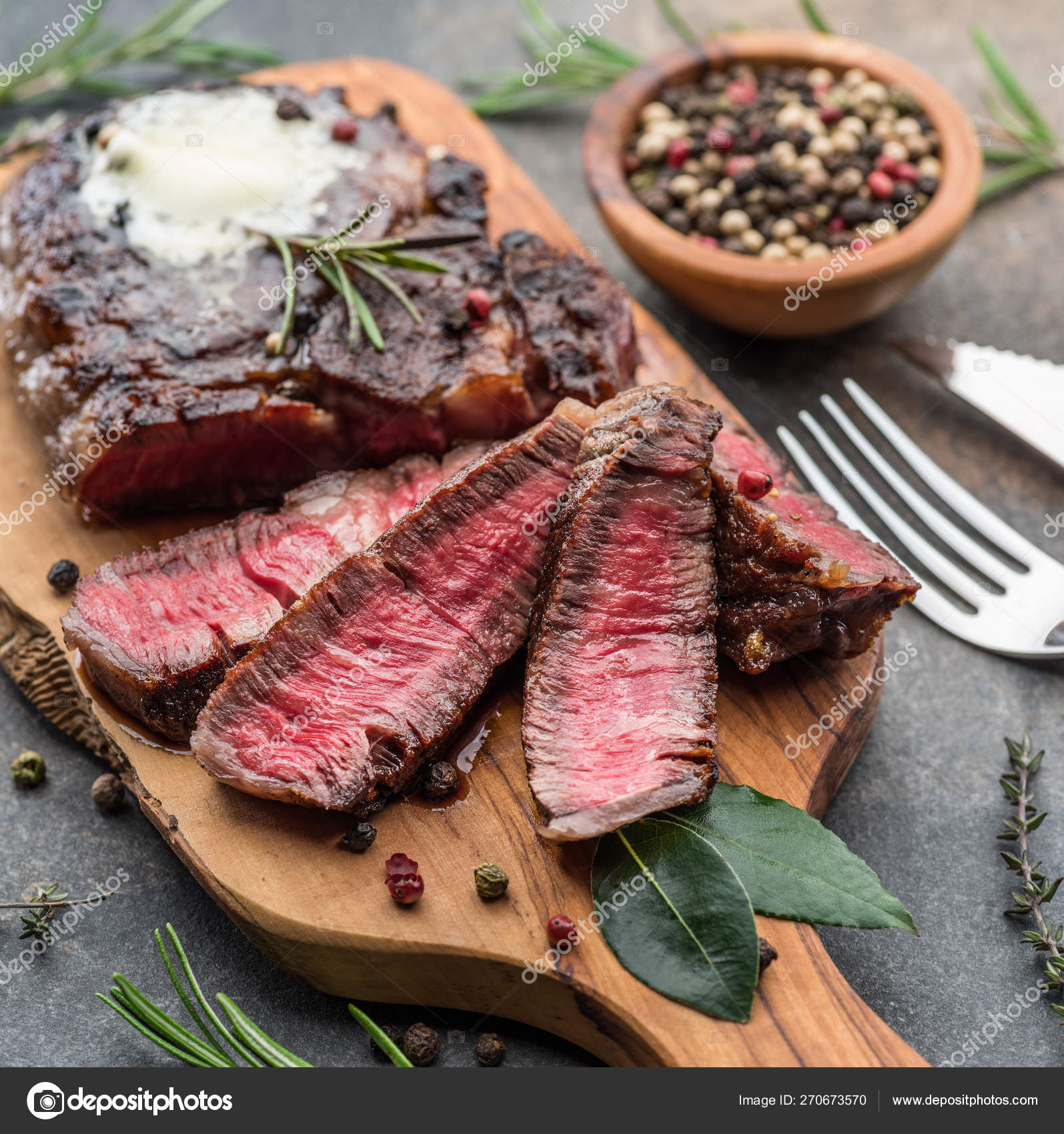 Medium Rare Ribeye Steak