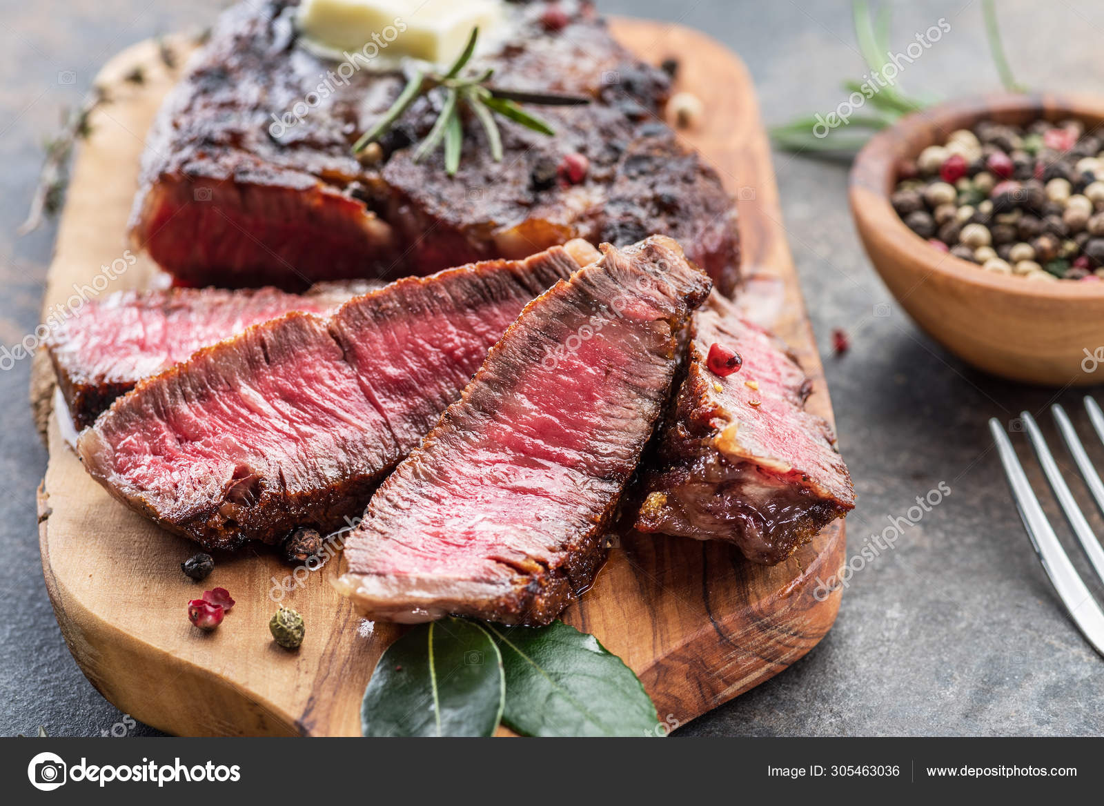 Medium Rare Ribeye Steak