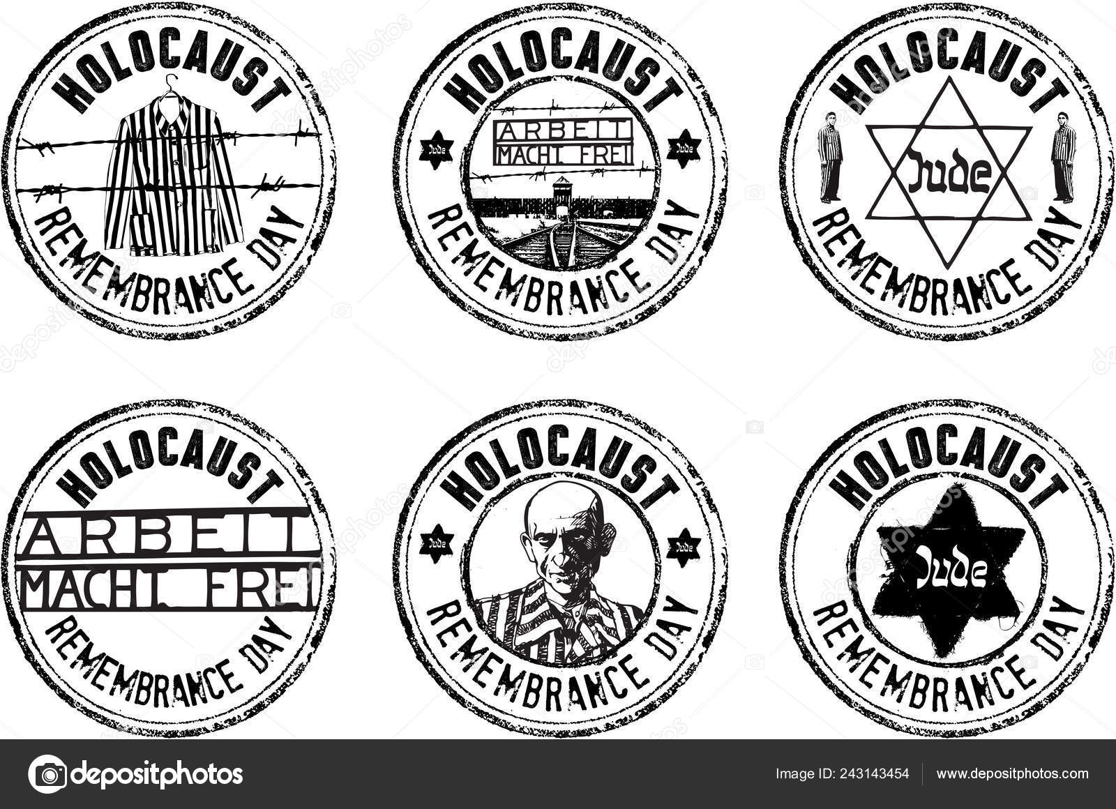 Holocaust Remembrance Day Stamp Set Stock Vector Image by ©fogbird ...