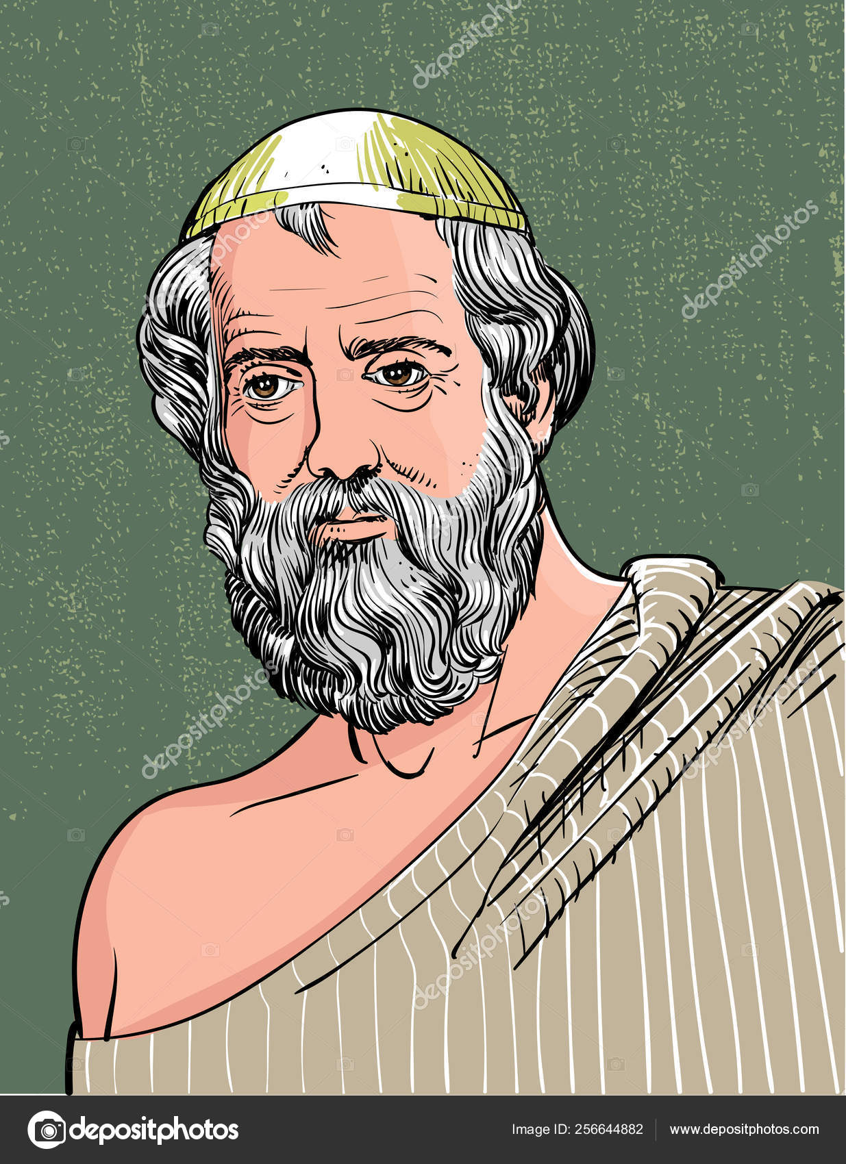 Platón retrato en línea ilustración de arte, vector Vector de stock ...