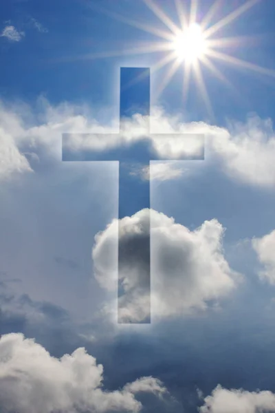 Cross Blue Sky Background Dark Clouds Stock Photo by ©grynold 308731666