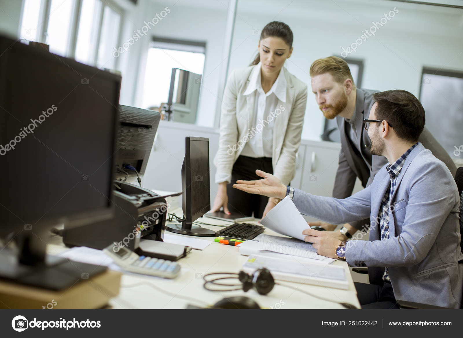 Group Young People Working Modern Office — Stock Photo © boggy22 #251022442