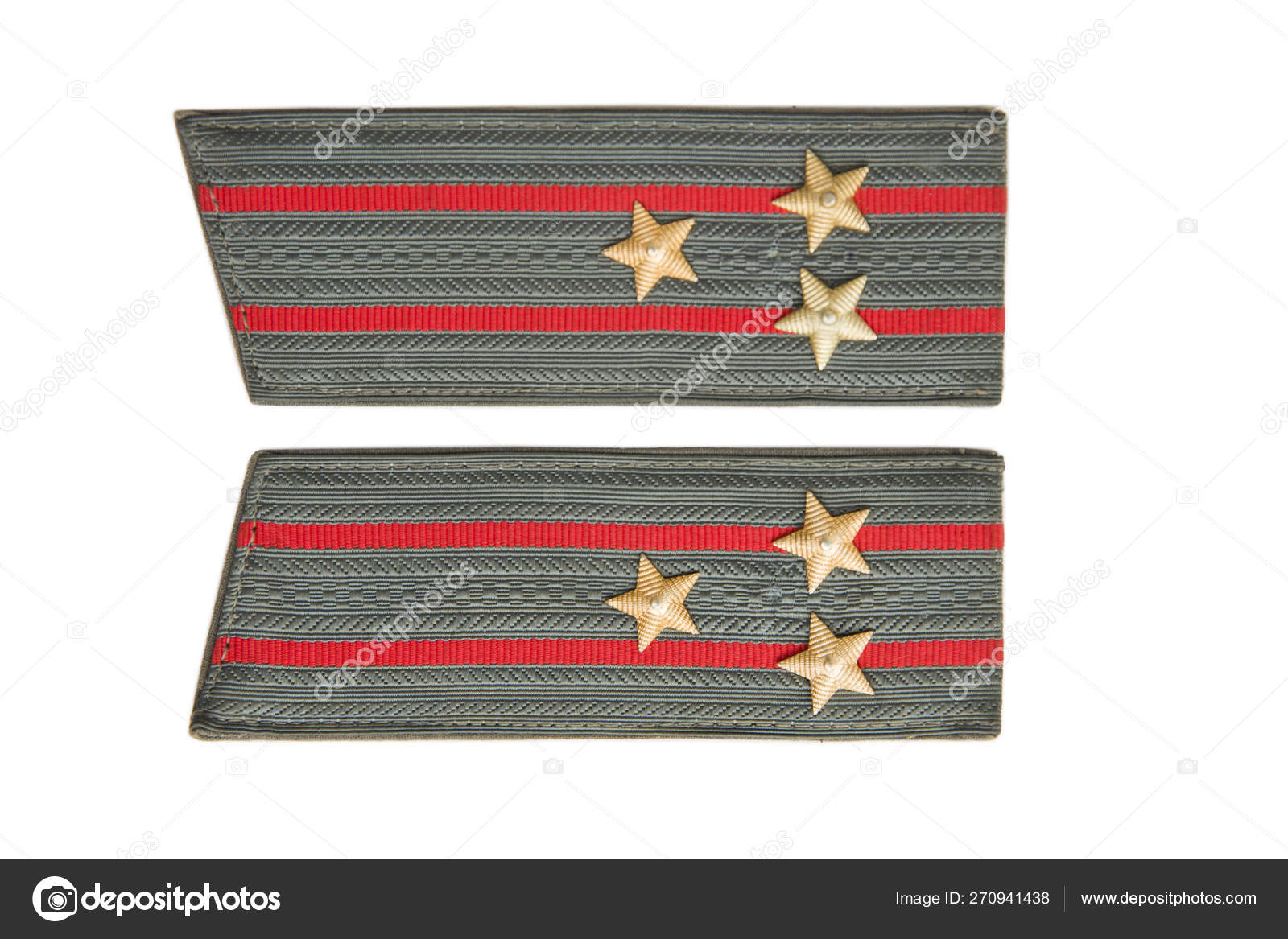 Soviet Army Officer Shoulder Strap Isolated White Background Stock ...