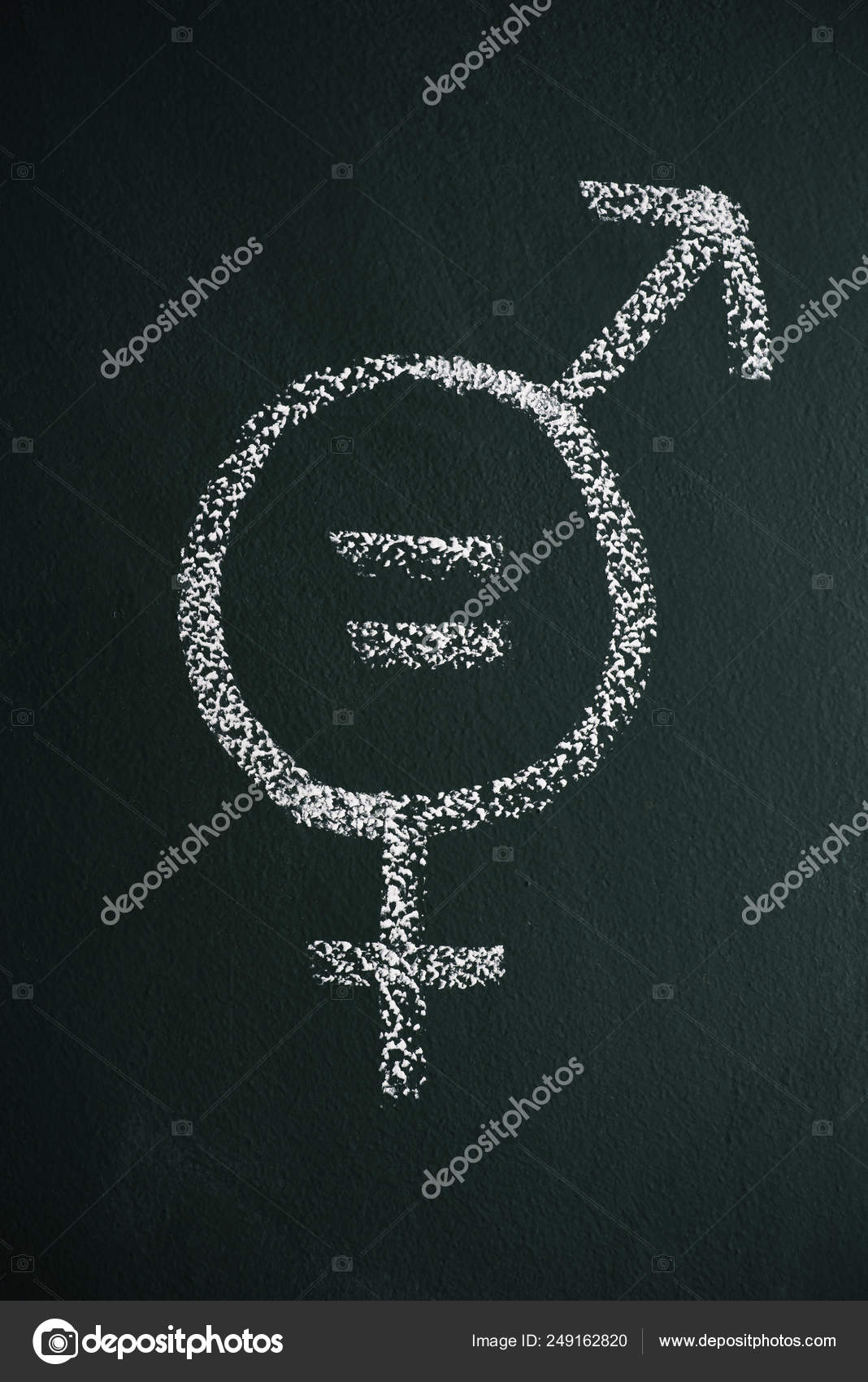 Symbol for gender equality on a chalkboard — Stock Photo © nito103 ...