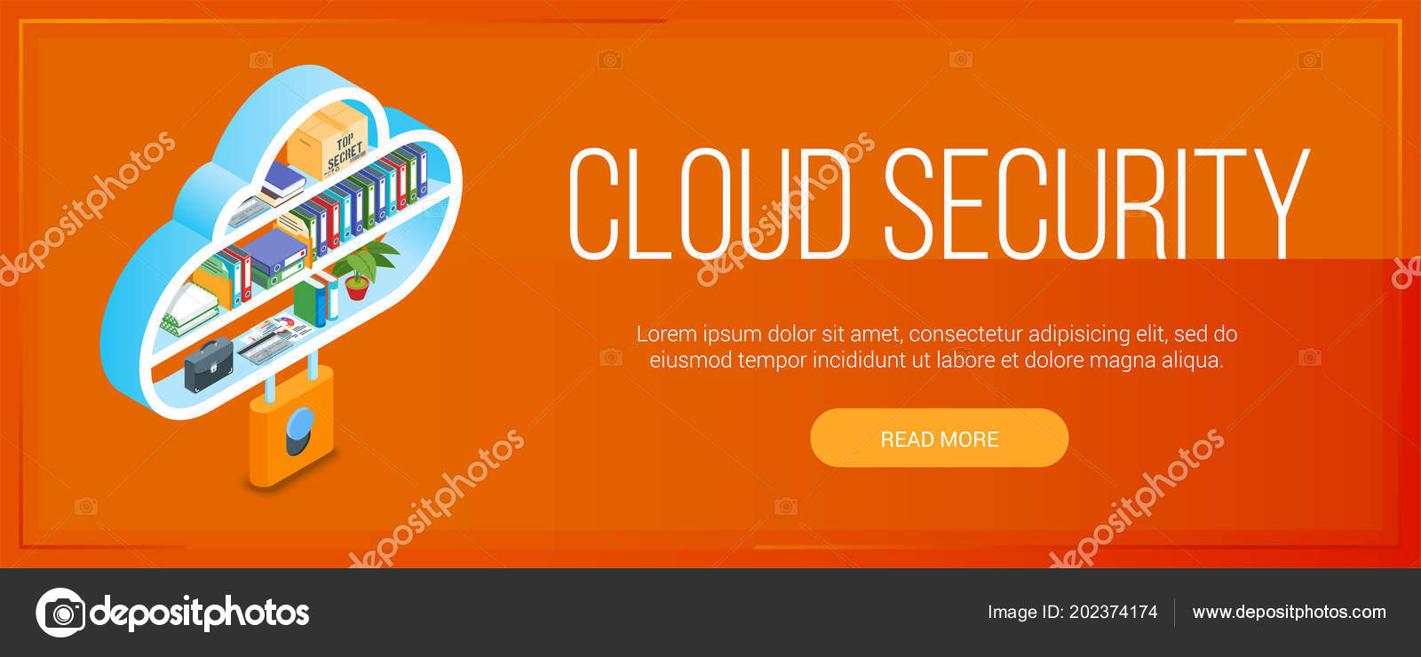 Cloud security banner Stock Vector by ©Genestro 202374174