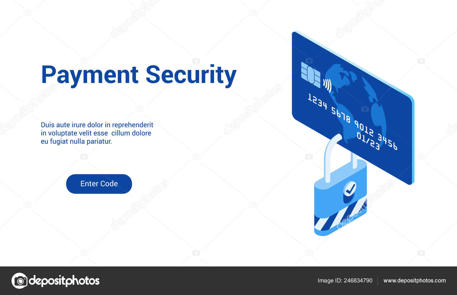 Payment security 3d template 2 Stock Vector Image by ©Genestro #246834790