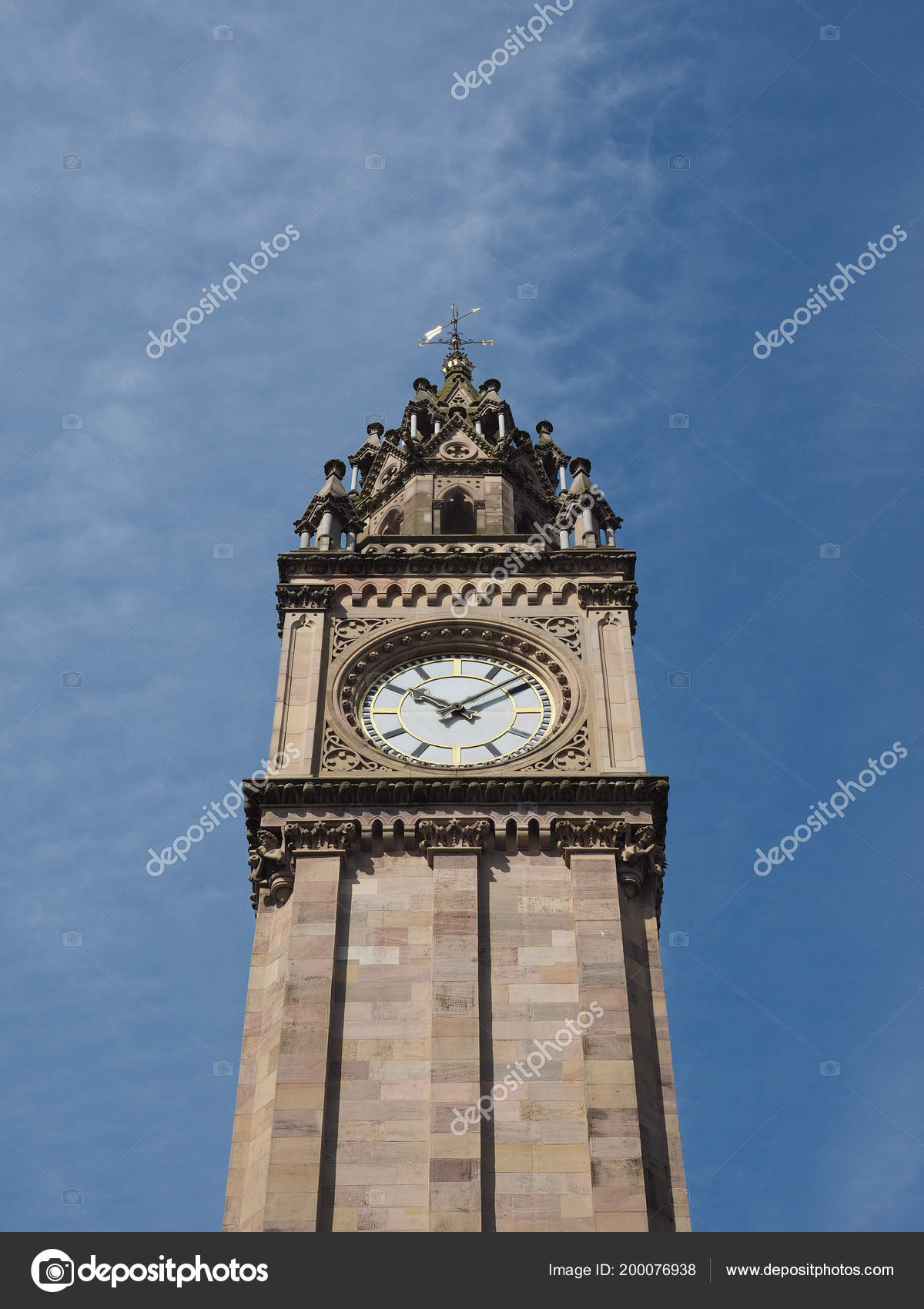 Albert Memorial Clock Aka Albert Clock Tower Belfast — Stock Photo ...