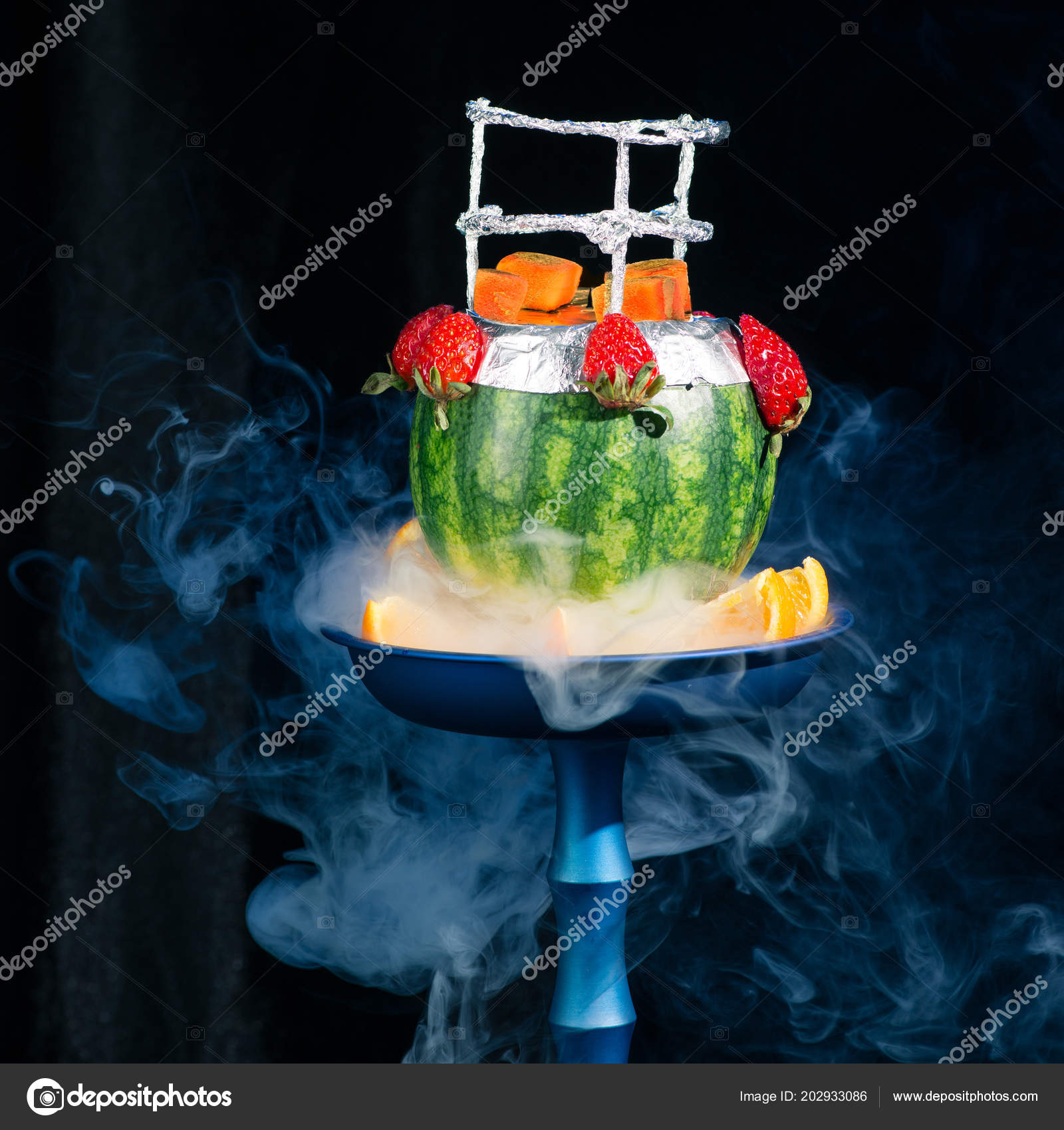 Exotic hookah made with fruits Stock Photo by ©smspsy 202933086
