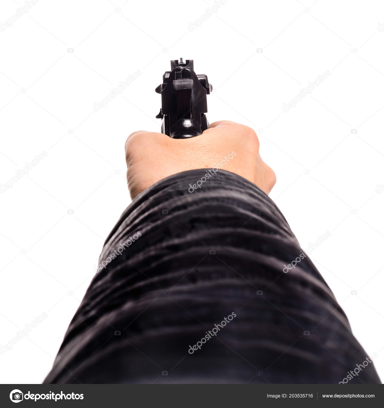 Black Man Holding Gun