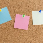 Sticky Note Pinned Cork Board Thumbtacks Stock Photo by ©Fotofabrika ...