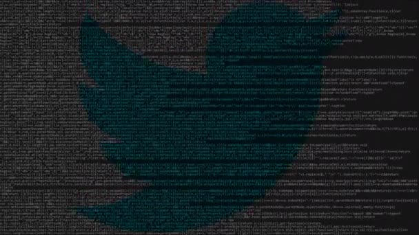 Twitter logo made of source code on computer screen. Editorial loopable ...
