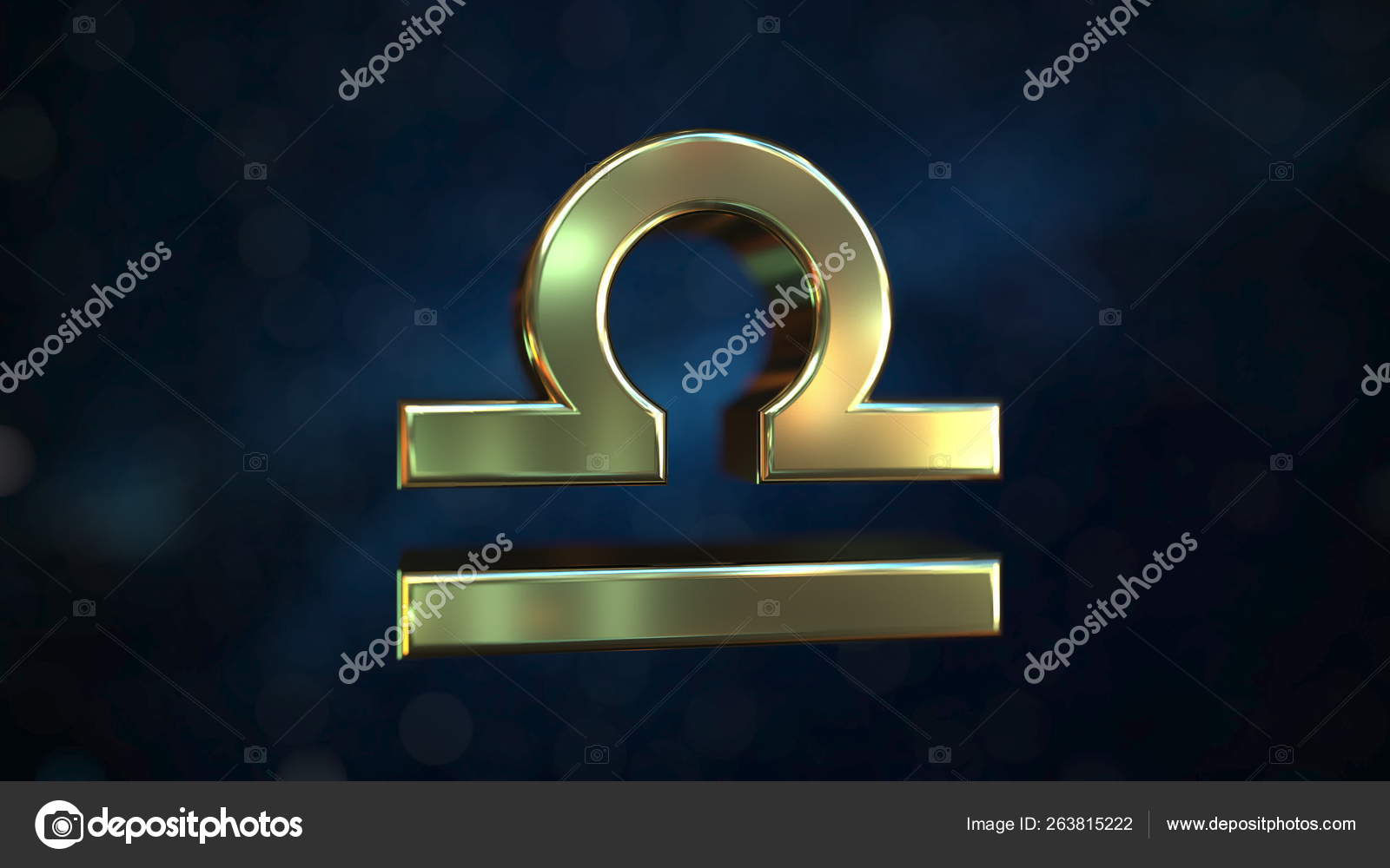 Gold Libra Zodiac sign, 3D rendering — Stock Photo © alexeynovikov ...