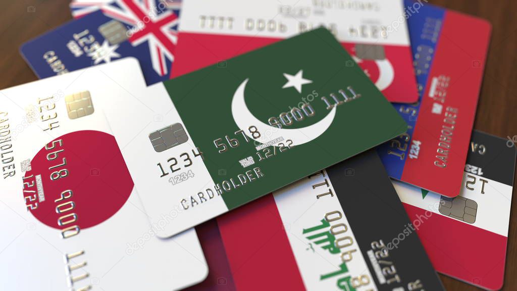 Muchas tarjetas de crédito con diferentes banderas, hizo hincapié en la ...