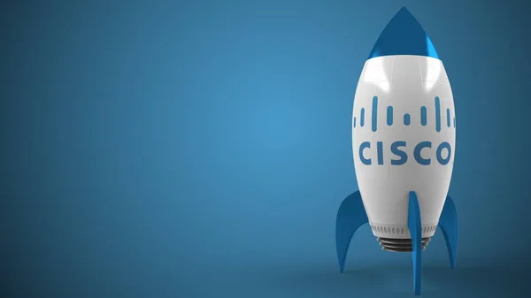 Logo of CISCO on a wall in the modern office, editorial conceptual 3D rendering – Stock ...