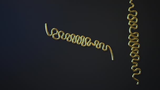 Gold bending wires form DESIGN word, 3d animation — Stock Video ...