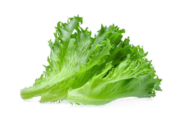Lechuga iceberg verde aislada sobre fondo blanco: fotografía de stock ...