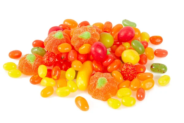 Colorful Chewy Candies Isolated White Background Stock Photo by ...