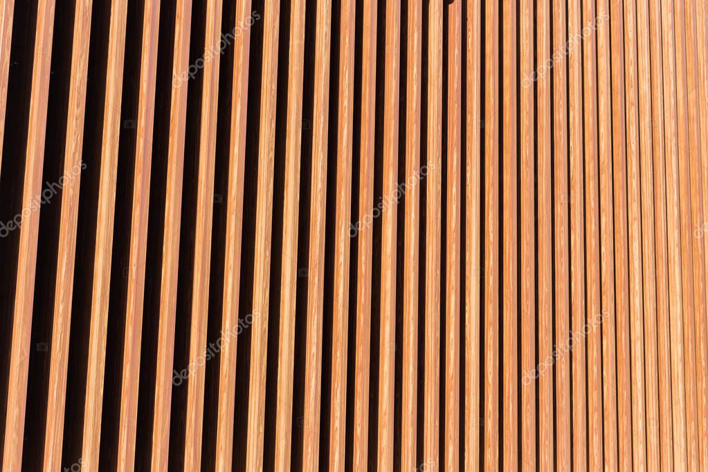 Wooden vertical slats on a wall background — Stock Photo © gshanshin ...