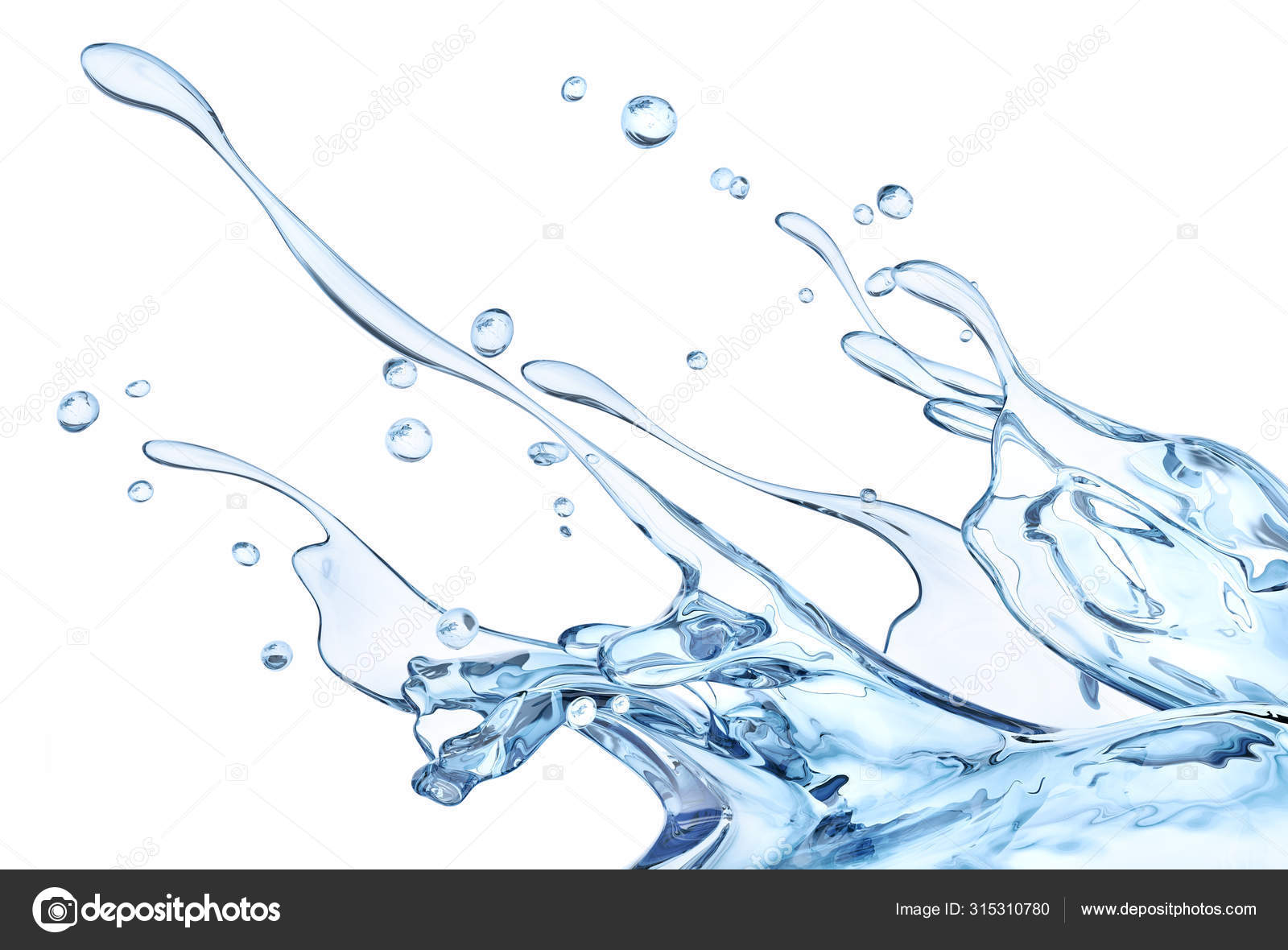 Splash of water abstract background 3d rendering Stock Photo by ...