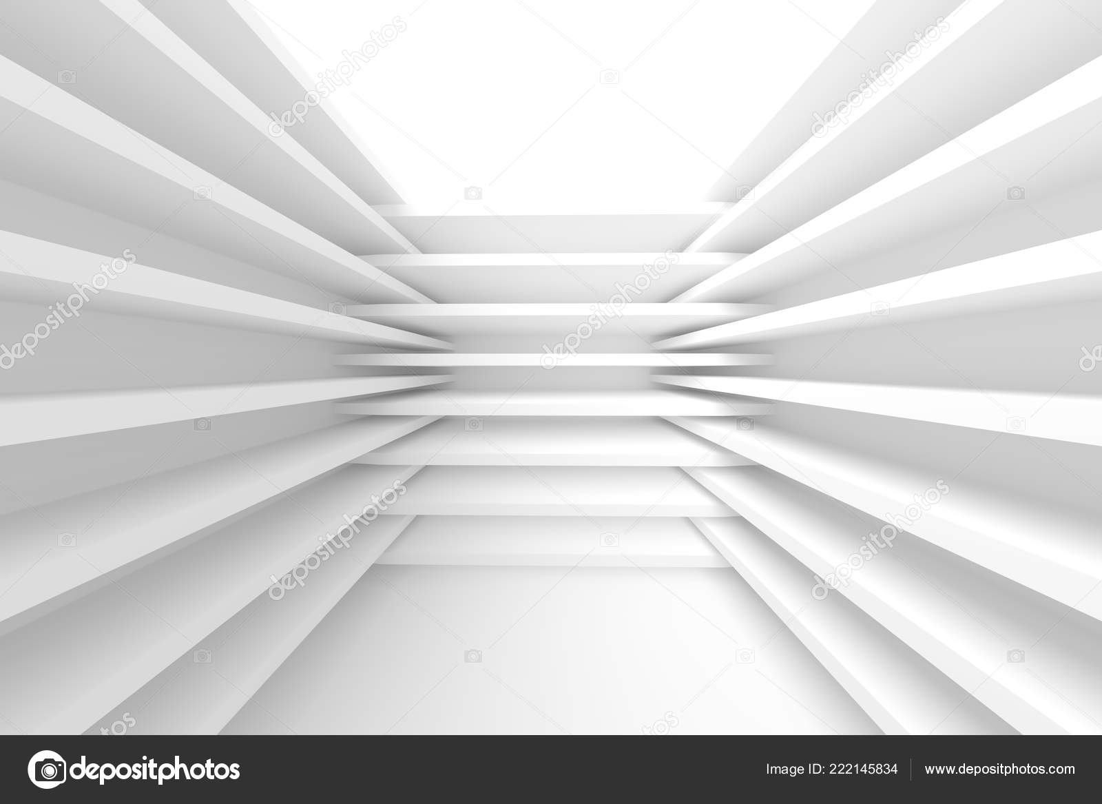 White Modern Interior Background Abstract Building Blocks Minimal ...