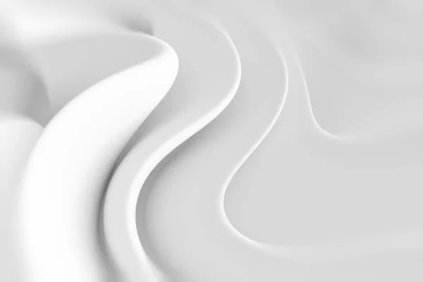 White Flowing Background Dynamic Wavy Design Abstract Satin Wallpaper ...