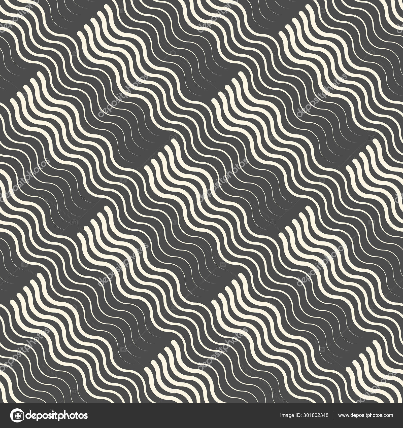 Seamless Wave Background. Vector Striped Pattern Stock Vector by ©maxkrasnov 301802348