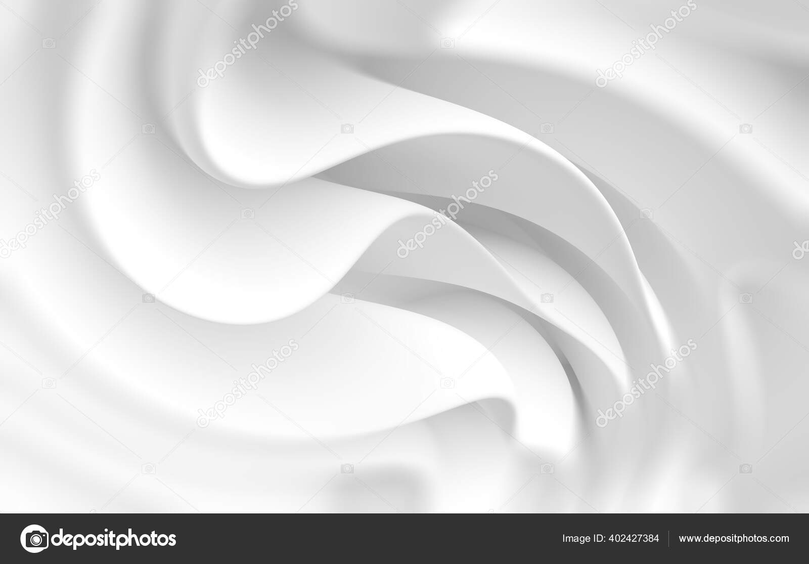 White Flowing Background Dynamic Wavy Design Abstract Satin Wallpaper ...
