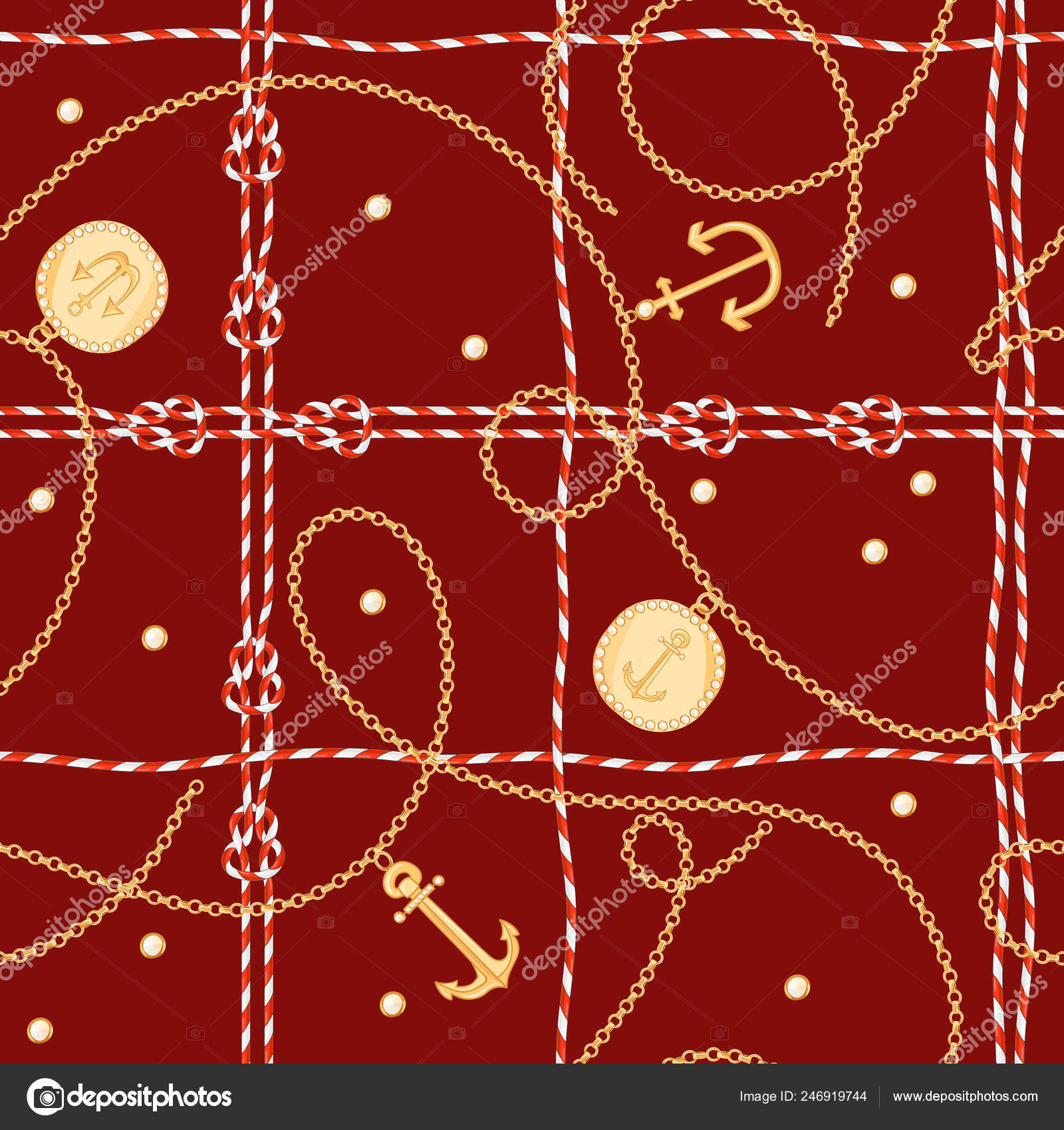 Gold Rope Chain Vector