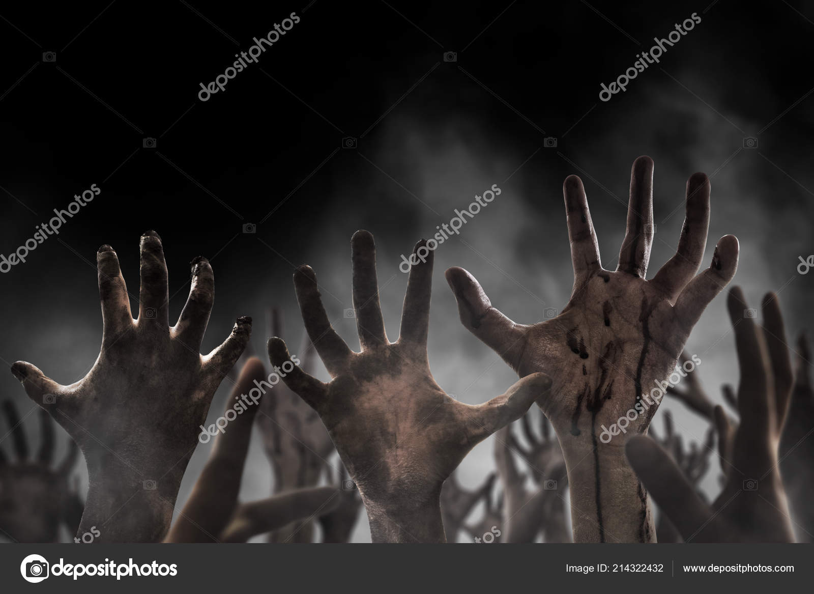 Scary Zombie Bloody Hands Stock Photo by ©fotokitas 214322432