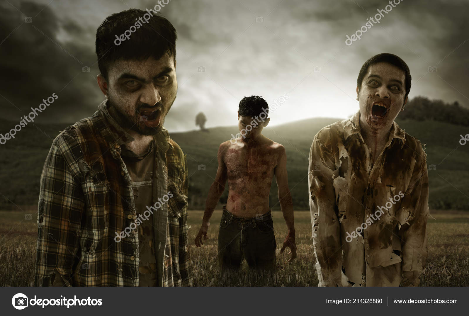 Group Zombies Attack — Stock Photo © fotokitas #214326880