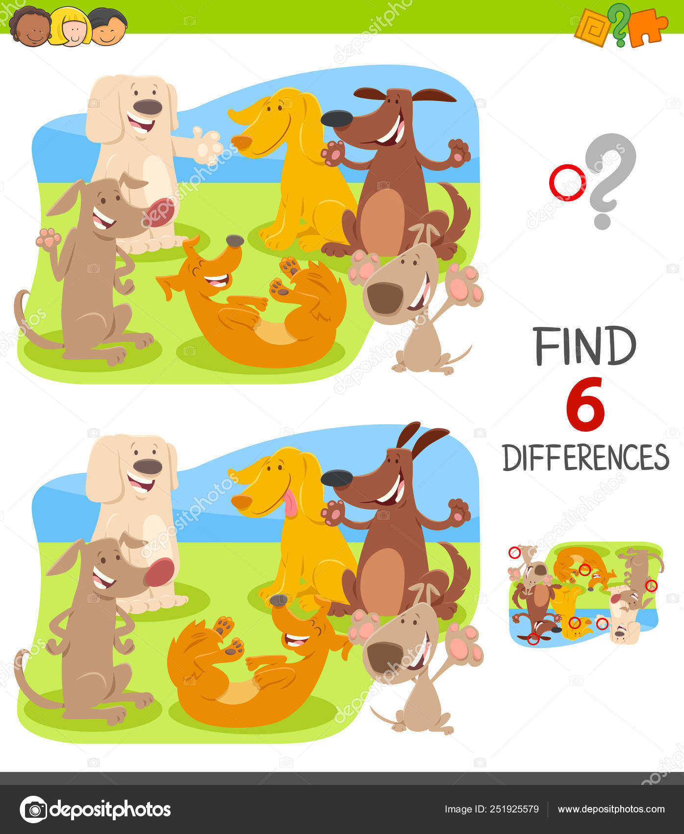Find differences with dog characters Stock Vector Image by ©izakowski ...