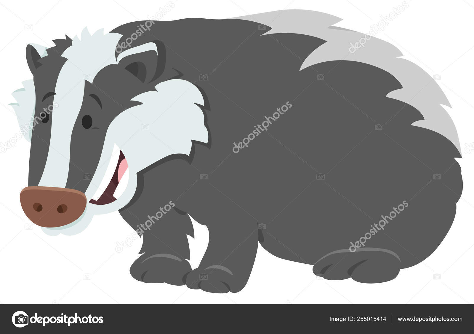 Ilustración de dibujos animados de animales tejón Vector de stock ...