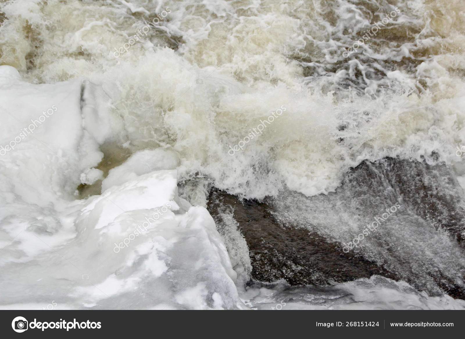 Ice cold water splashes from flowing river Stock Photo by ©dbriyul ...