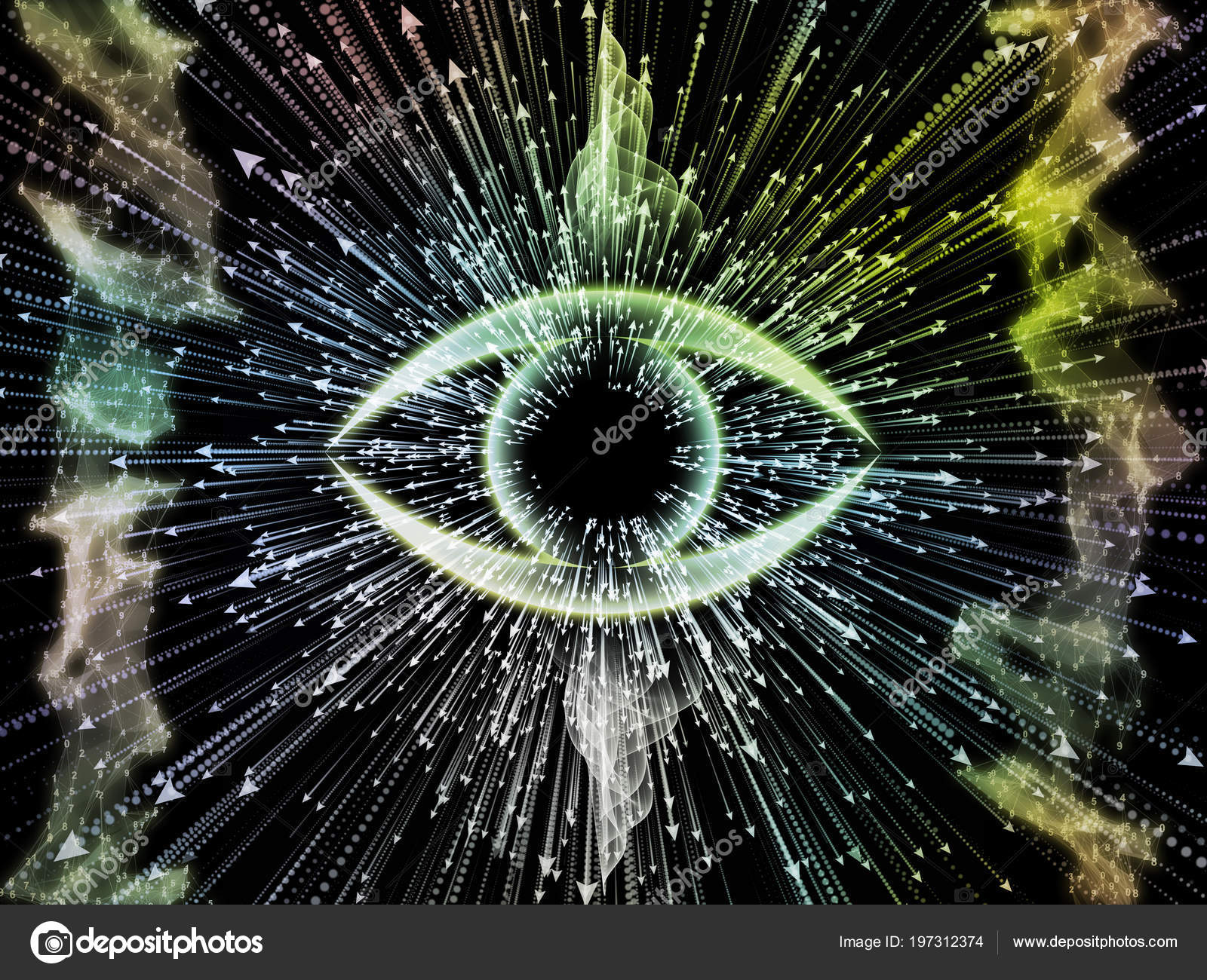 Eye Knowledge Series Composition Eye Icon Arrow Burst Subject Science ...