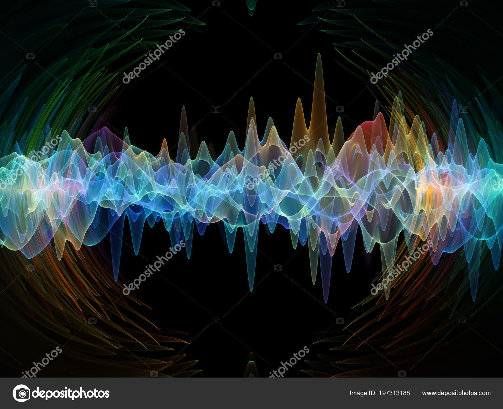 Wave Function Series Backdrop Colored Sine Vibrations Light Fractal ...
