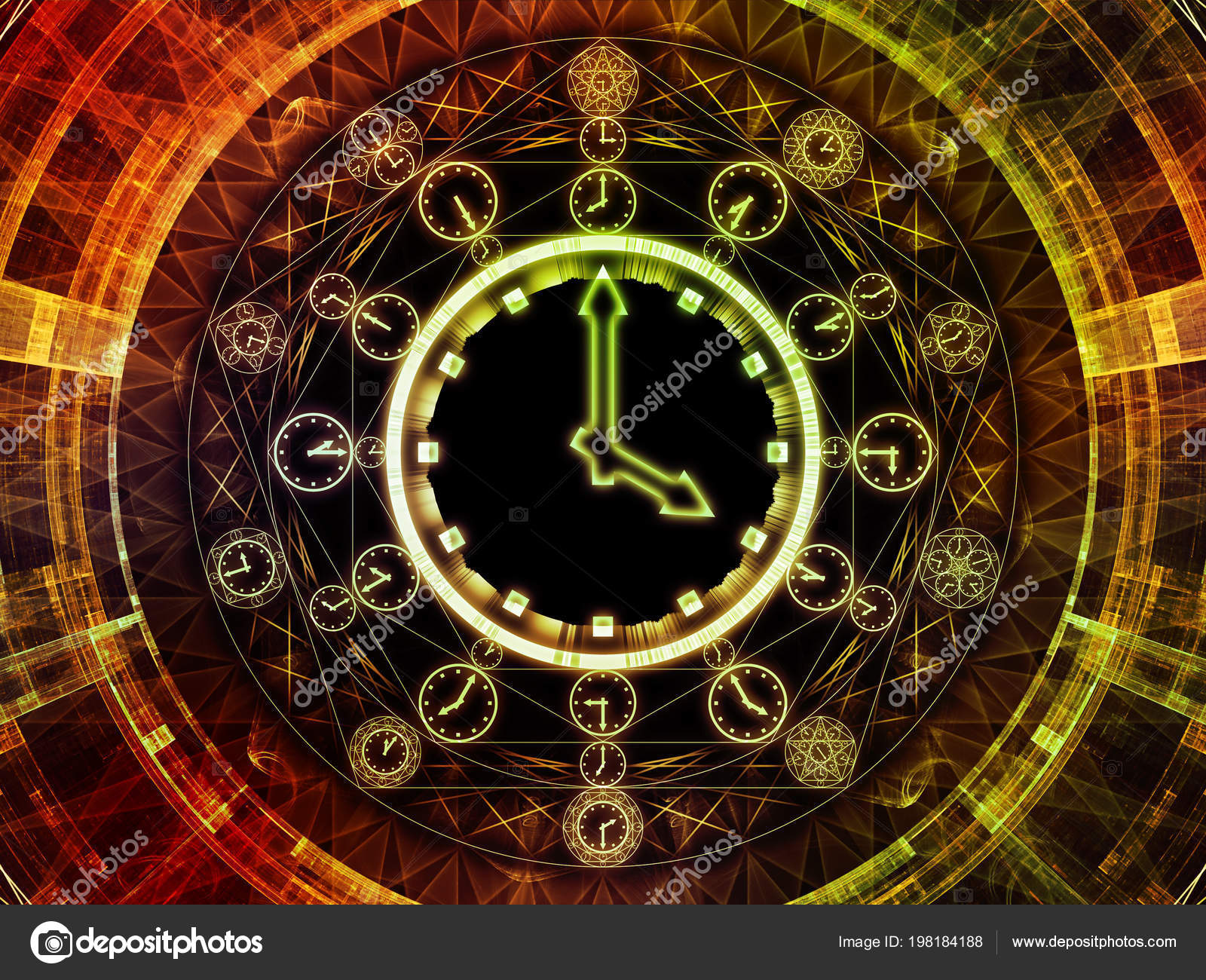 Circles Time Series Interplay Clock Symbols Fractal Elements Subject ...