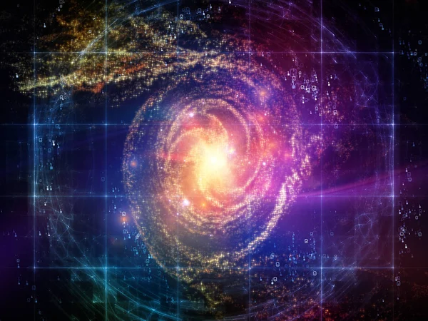 Math Universe series. Composition of digits and elements of space with ...