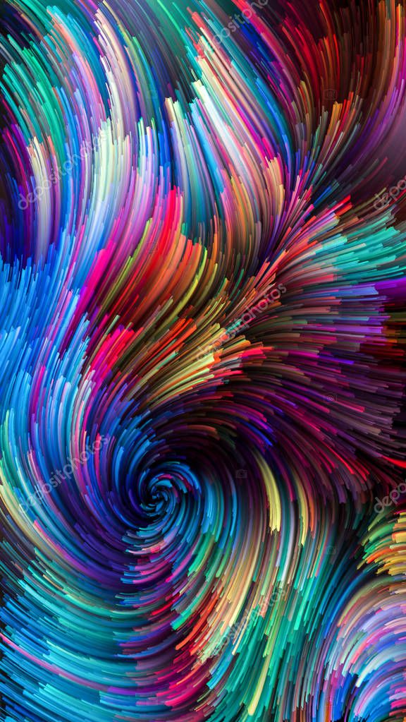 Serie Color en movimiento. Disposición creativa del patrón de pintura ...