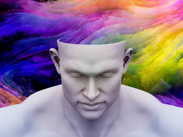 Mind Fog Illustration Human Head Colorful Fractal Clouds Subjects Art ...