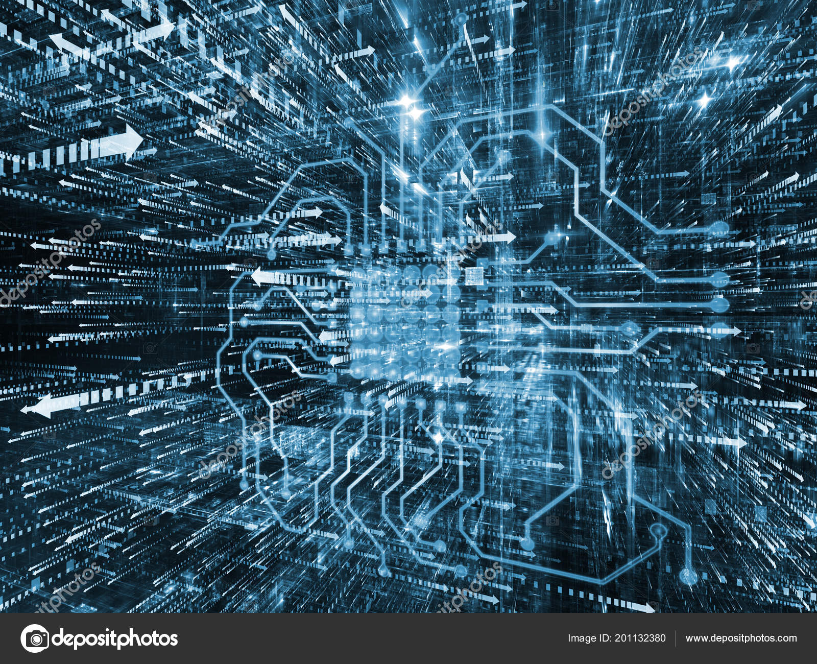 Virtual Space Series Interplay Data Cloud Cpu Symbol Perspective ...