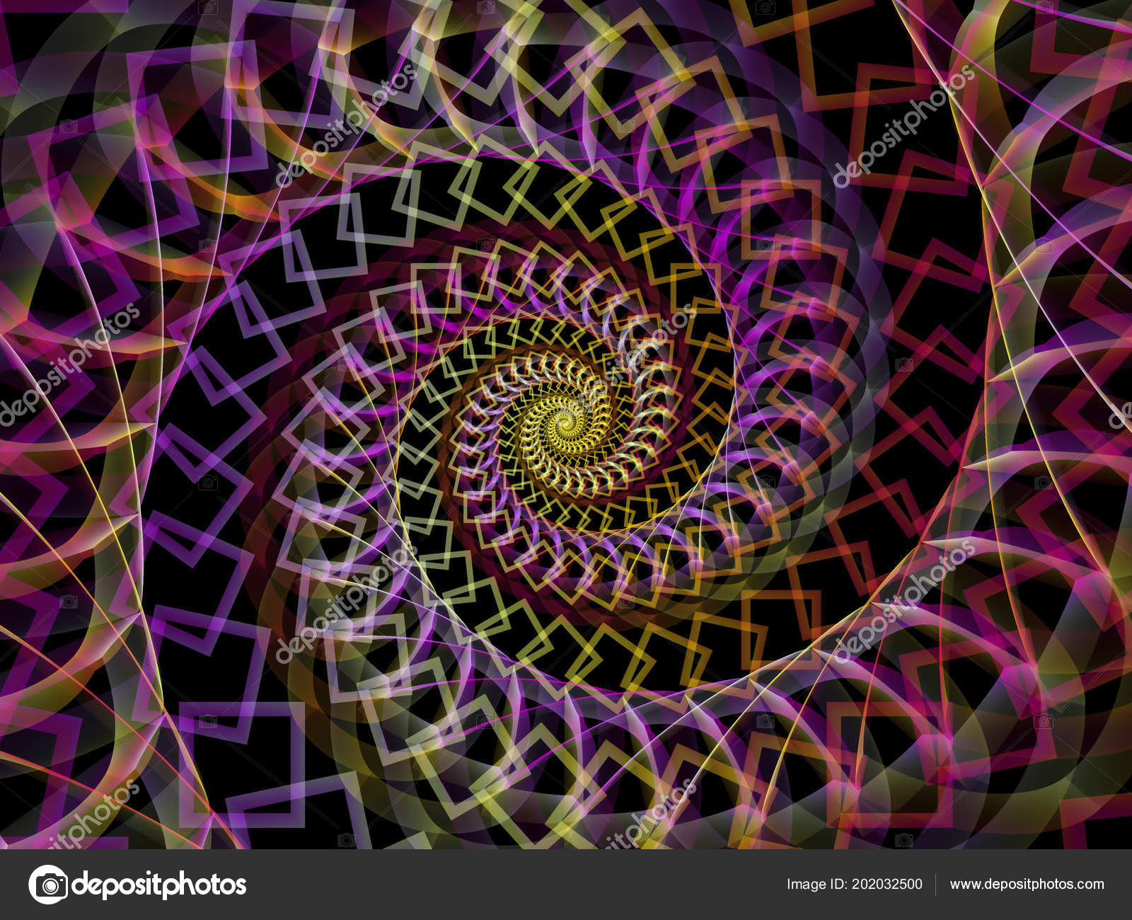 Spiral Geometry Series Backdrop Spinning Vortex Fractal Elements ...
