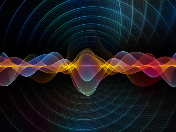 Wave Function series. Composition of colored sine vibrations, light and ...