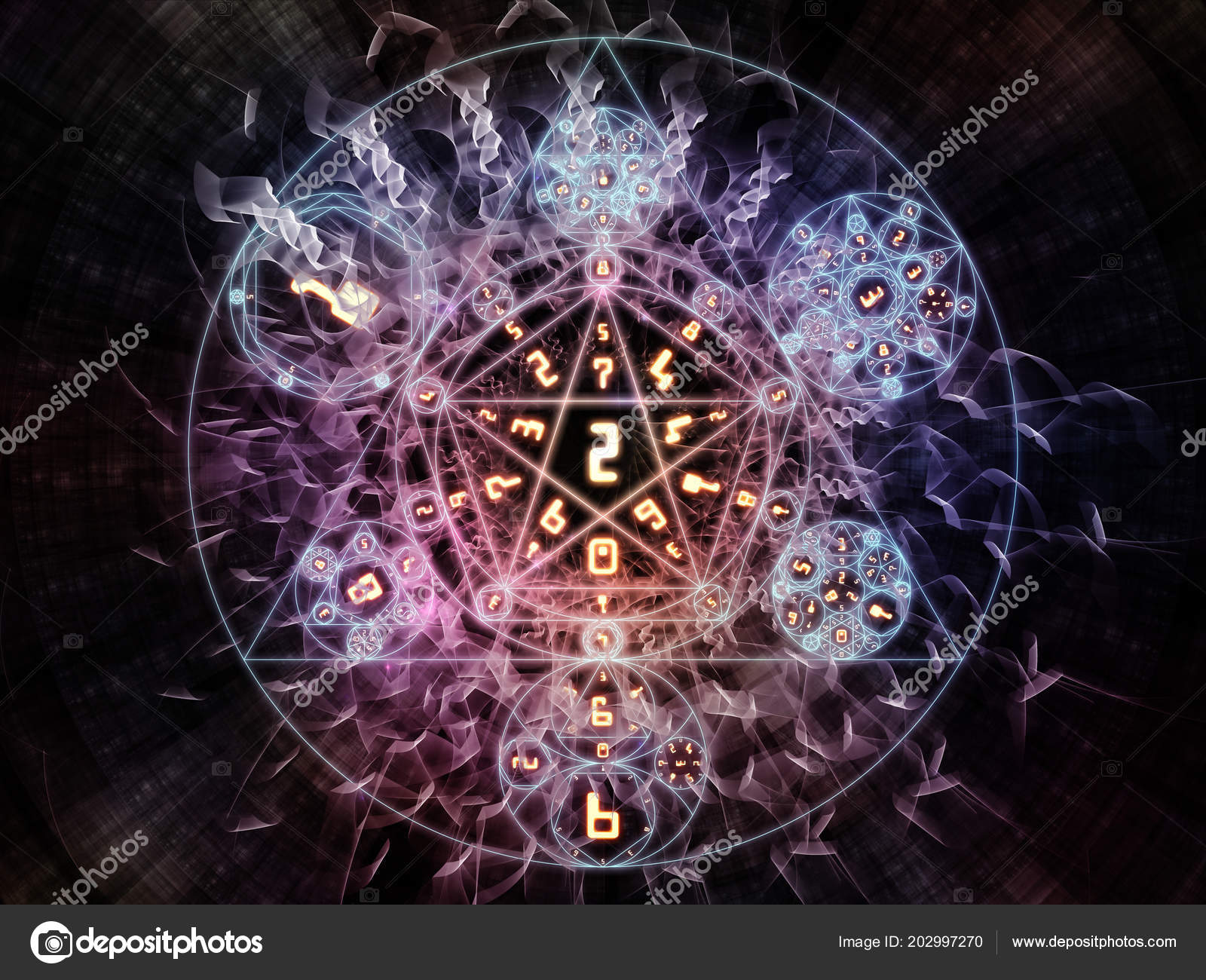 Numeric Connection Series Visually Pleasing Composition Number Fractal ...